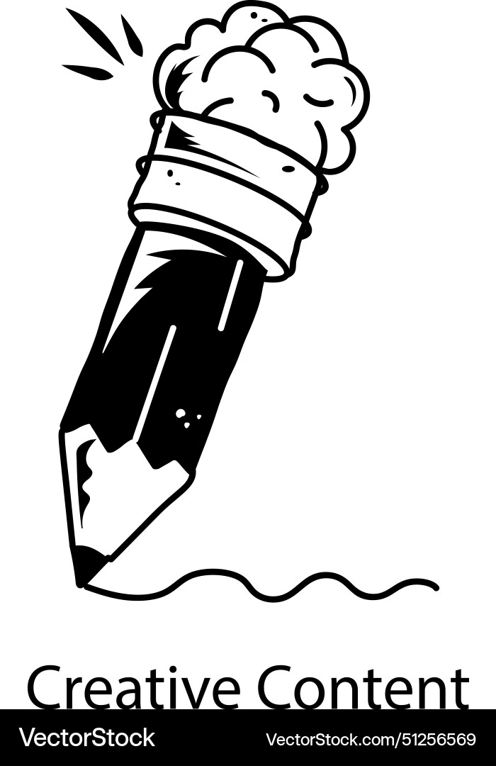 Creative content Royalty Free Vector Image - VectorStock