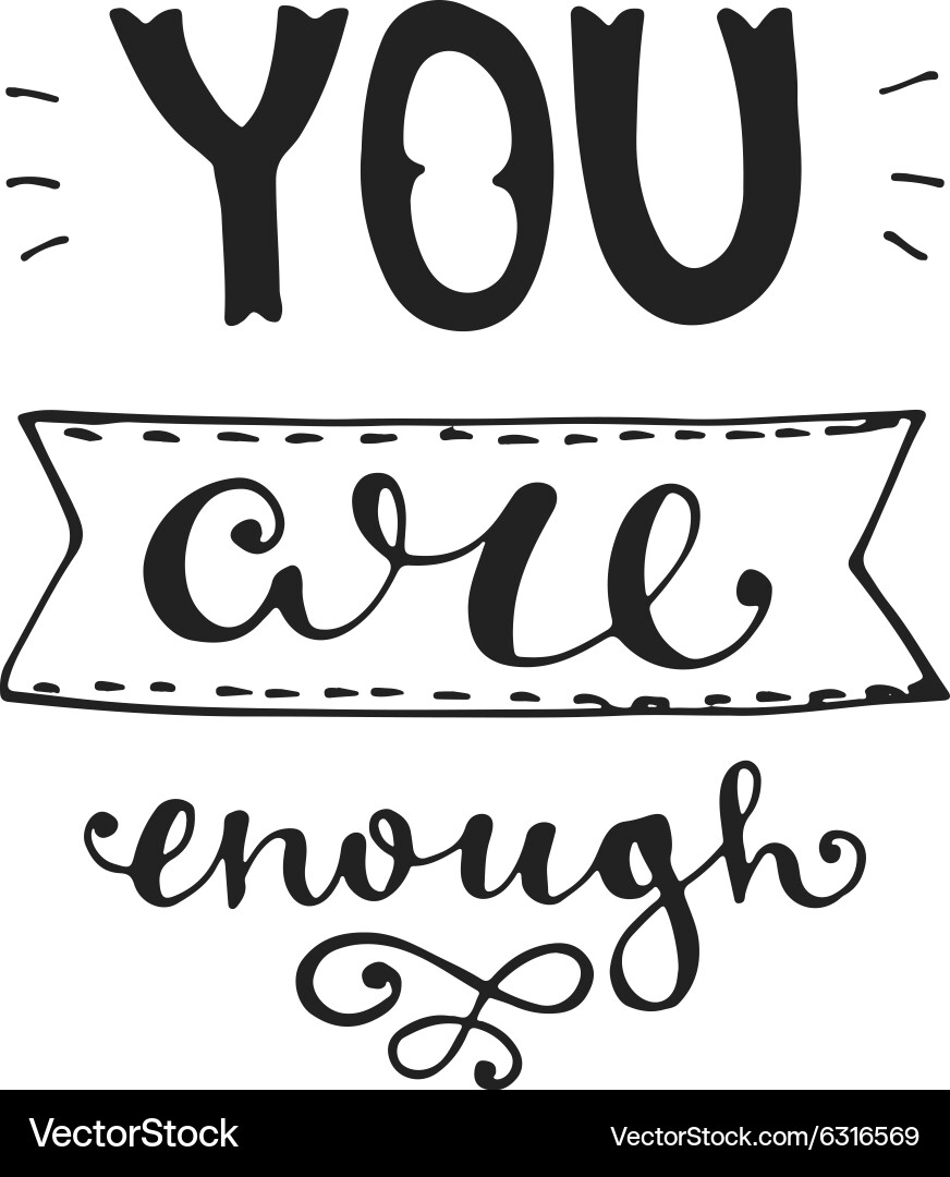 Hand drawn lettering poster Royalty Free Vector Image