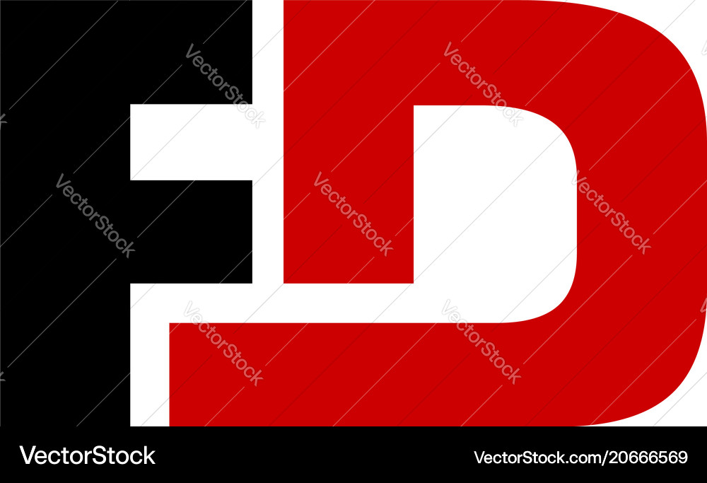 Letter fd modern logo Royalty Free Vector Image