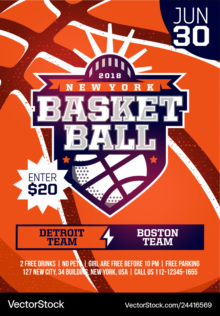 Modern professional sports design poster Vector Image