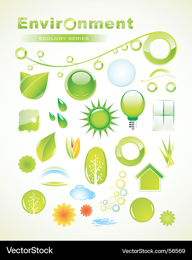 Nature elements Royalty Free Vector Image - VectorStock