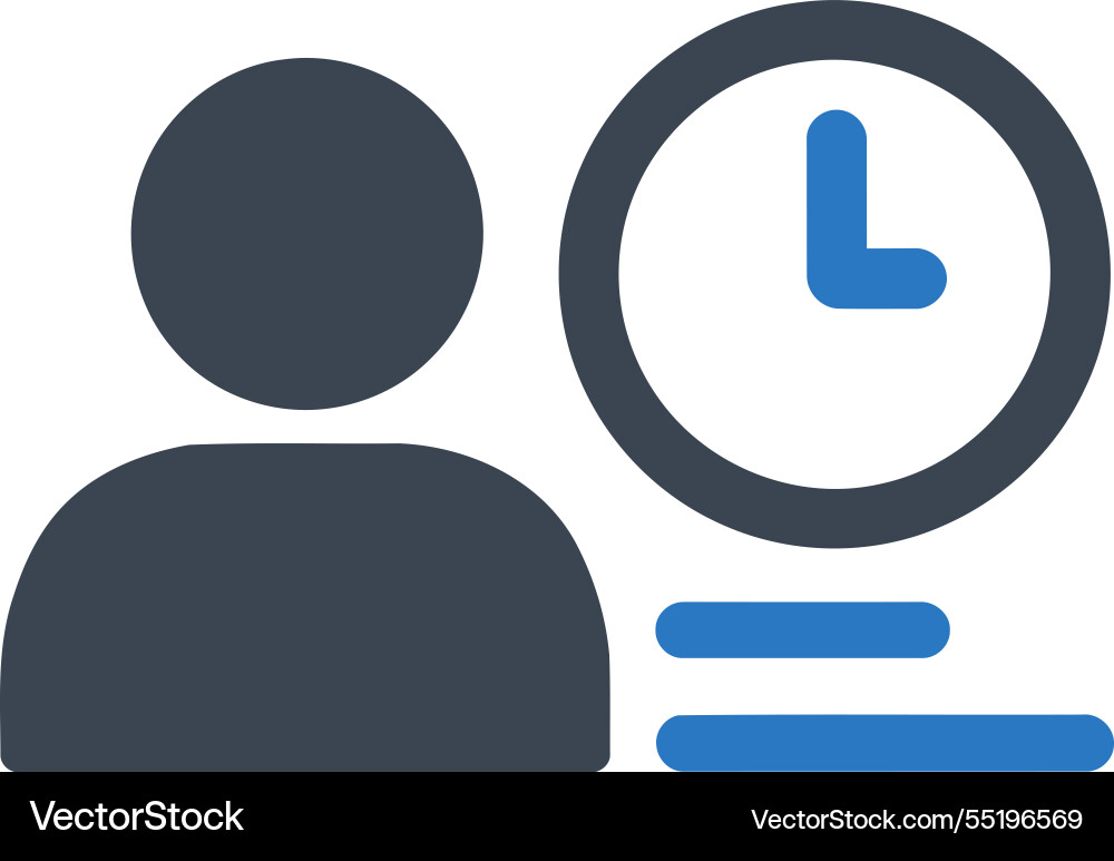 Time management icon Royalty Free Vector Image
