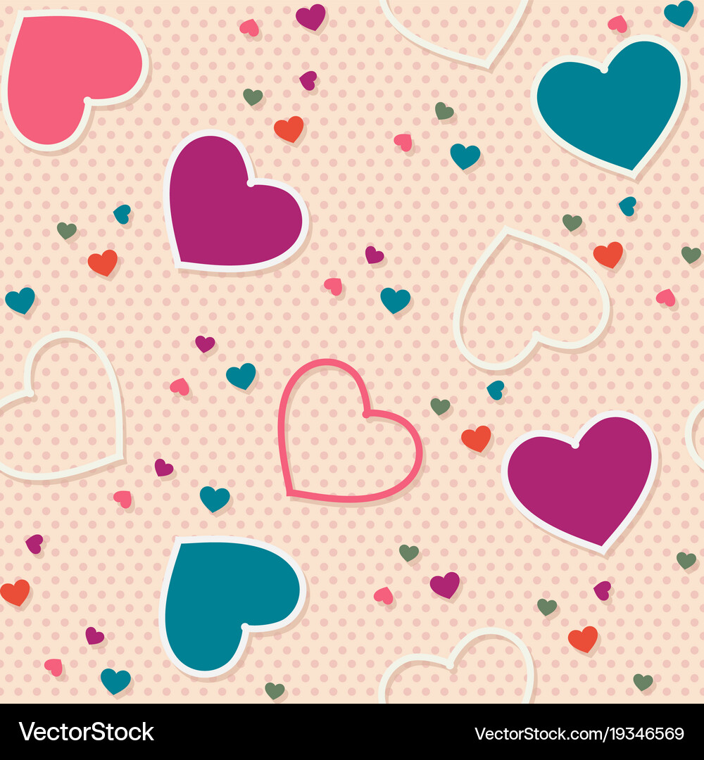 Valentine Heart Seamless Pattern – Royalty-Free Vector | VectorStock