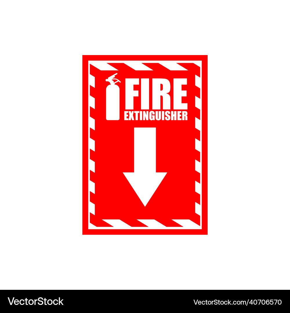 Fire extinguisher label sticker info design Vector Image