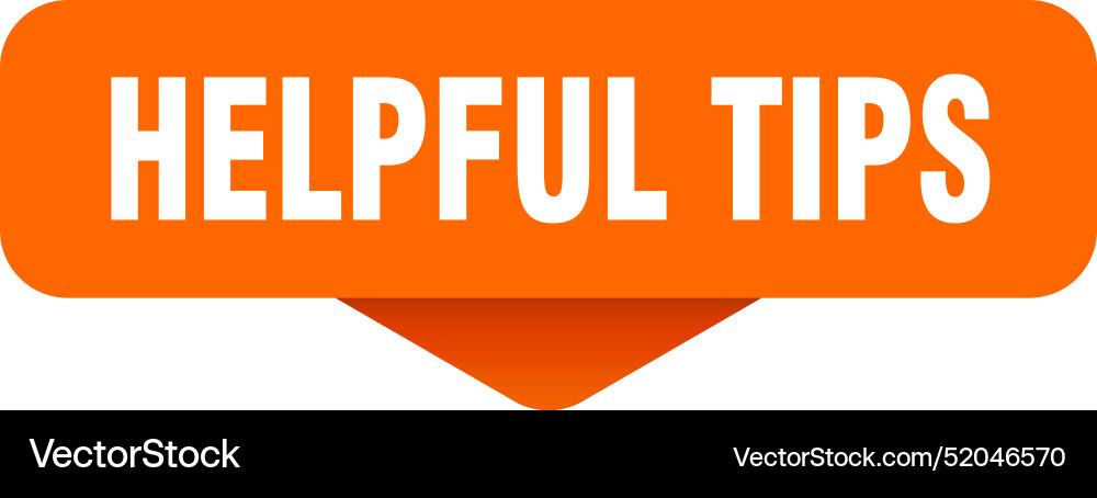 Helpful tips sticker sign Royalty Free Vector Image