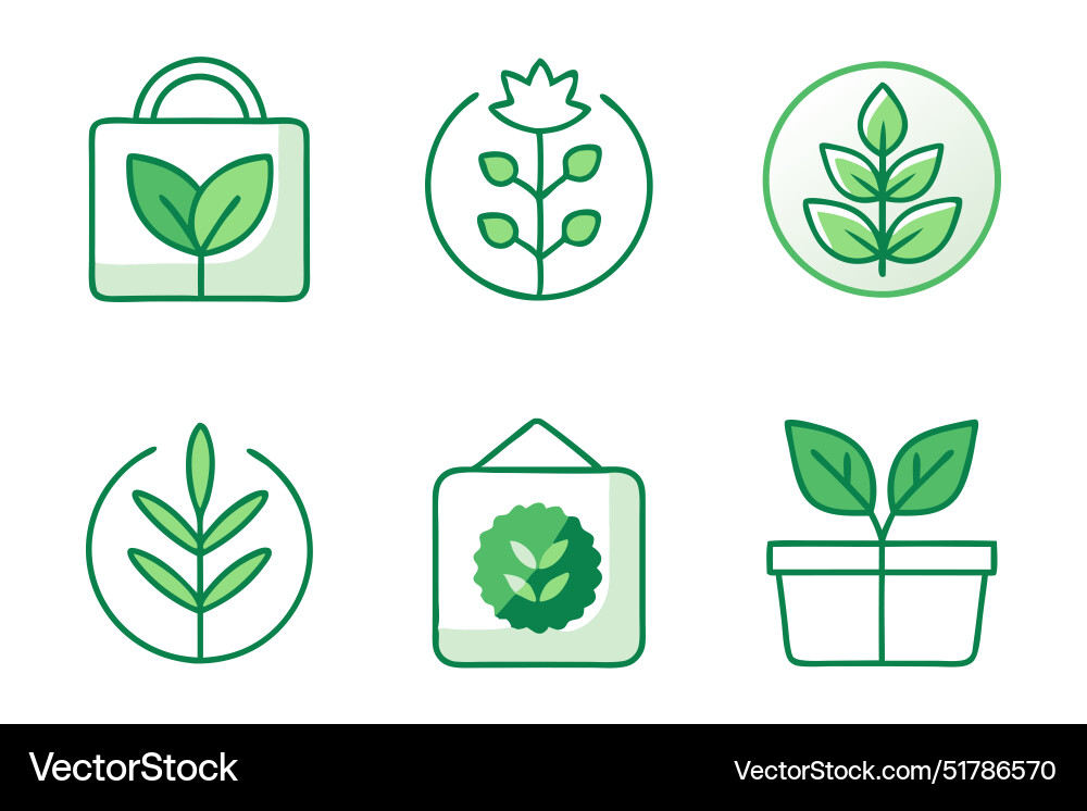 Plant protection related colorful icon set Vector Image
