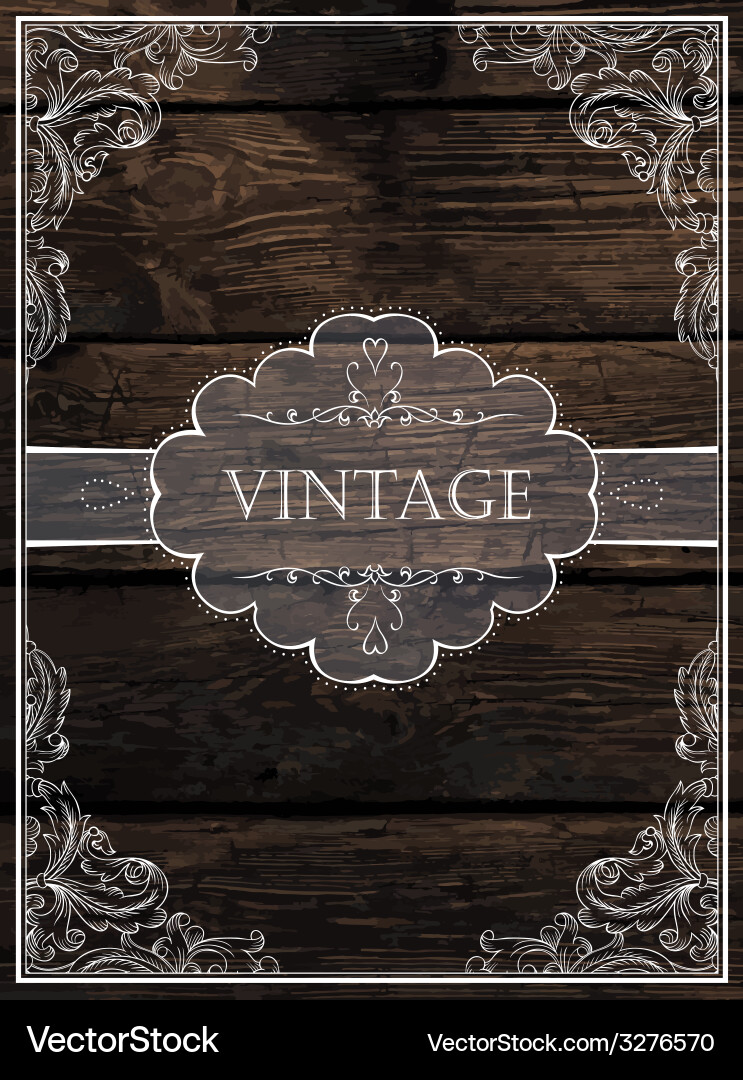 Vintage card design Royalty Free Vector Image - VectorStock
