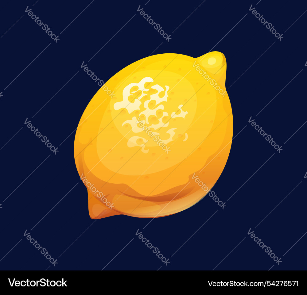 Cartoon lemon fruit for fresh juice drink lemonade