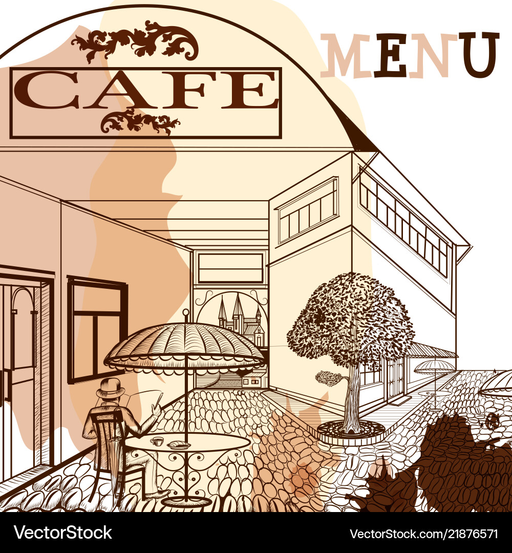 Coffee menu design for cafe Royalty Free Vector Image