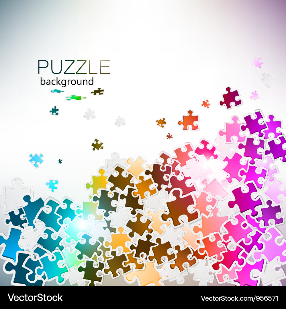 Puzzle Piece Background Royalty Free Vector Image