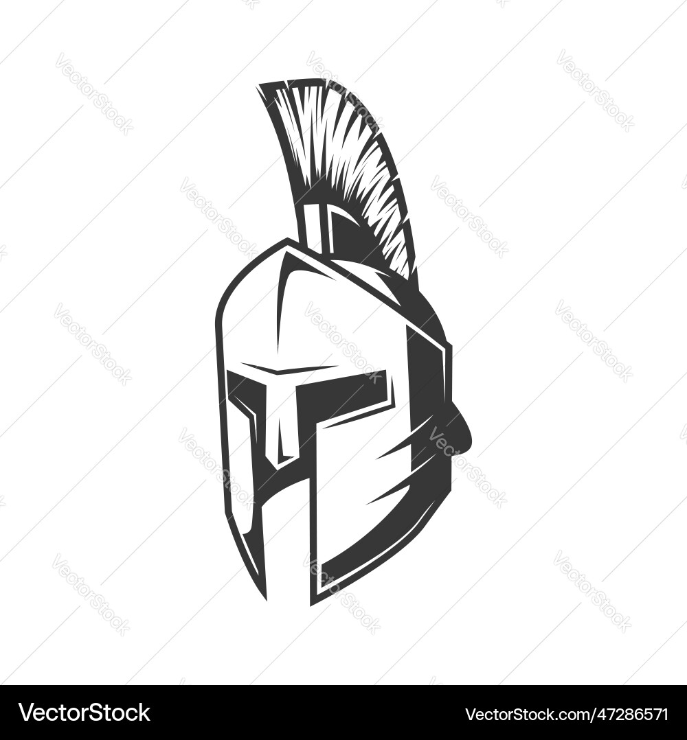 Spartan helmet gladiator roman warrior centurion Vector Image