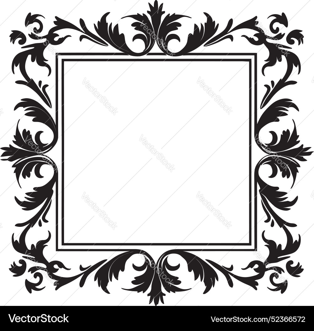 Contemporary opulence black frame icon design Vector Image