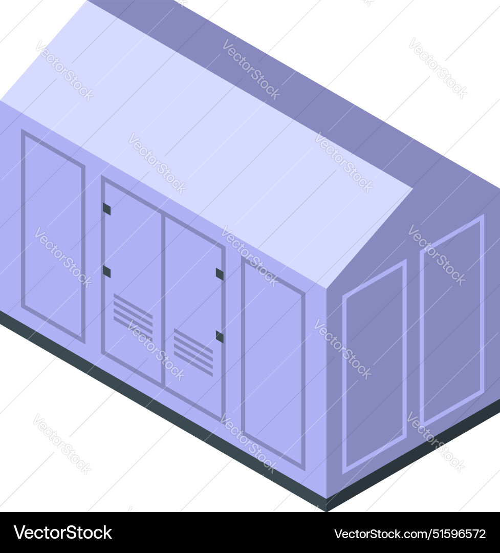 Electrical transformer house providing power Vector Image