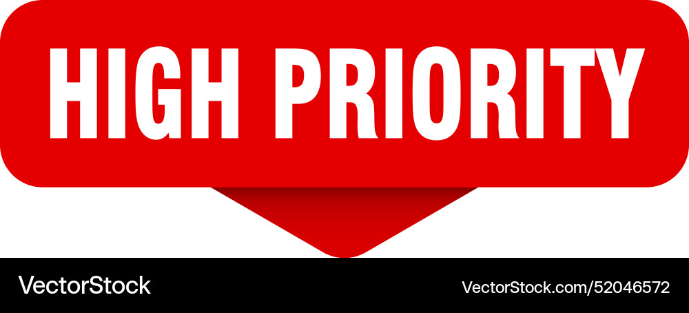 High priority sticker sign Royalty Free Vector Image
