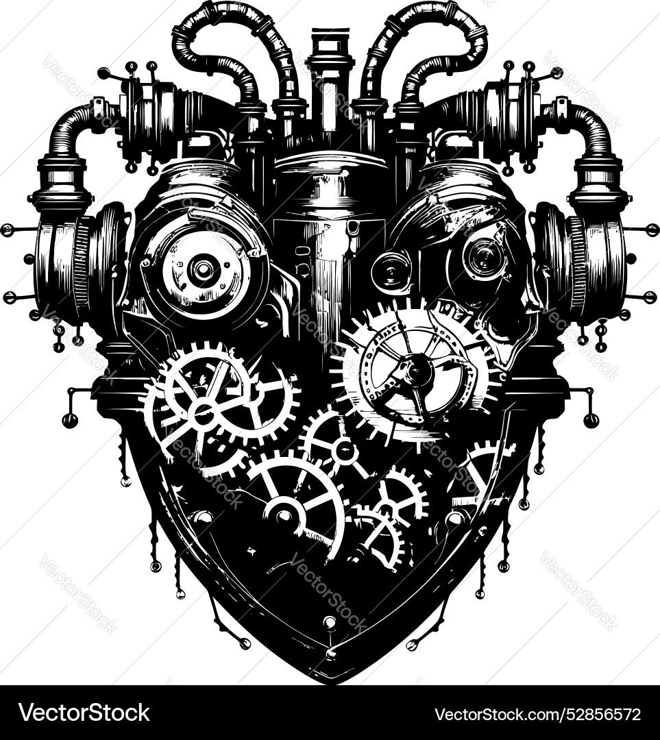 Industrial affection steampunk icon brass bond Vector Image