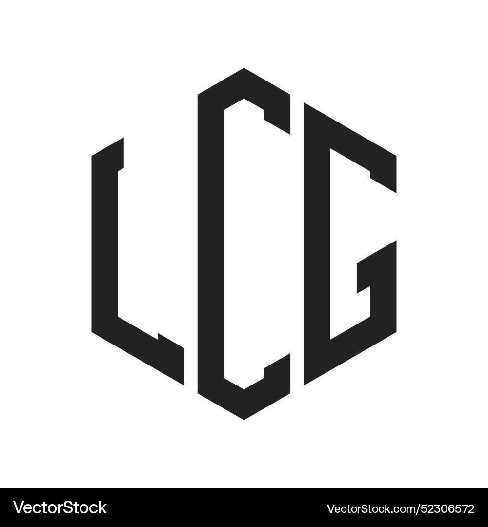 Lcg logo design initial letter monogram Royalty Free Vector
