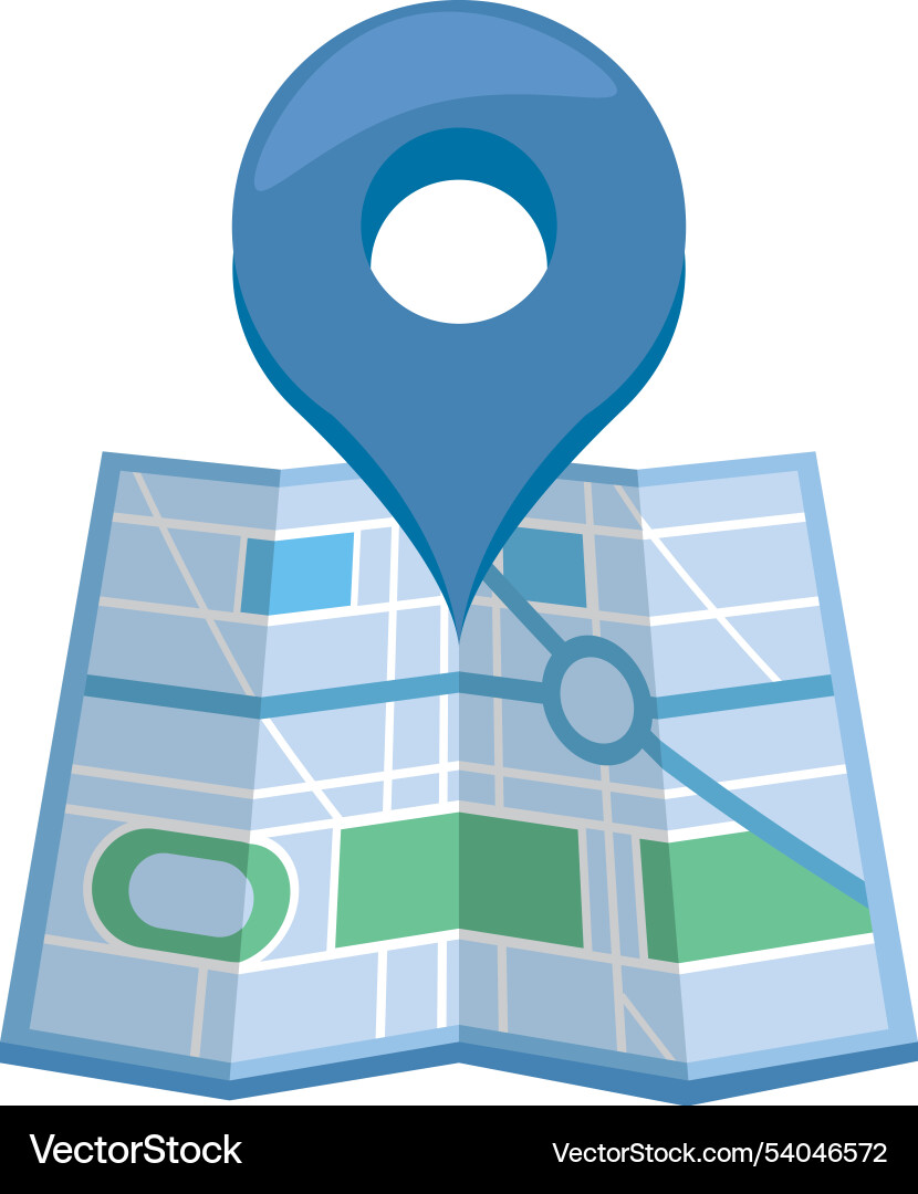 Maps and navigation track destination Royalty Free Vector