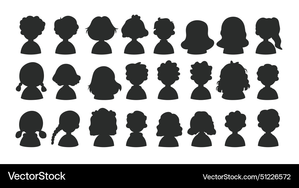 People avatar icons user profile silhouette Vector Image