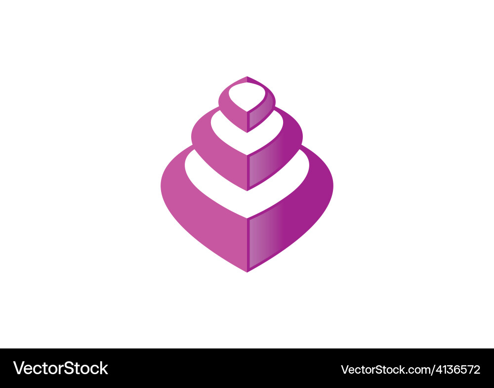 Pyramid abstract business logo Royalty Free Vector Image