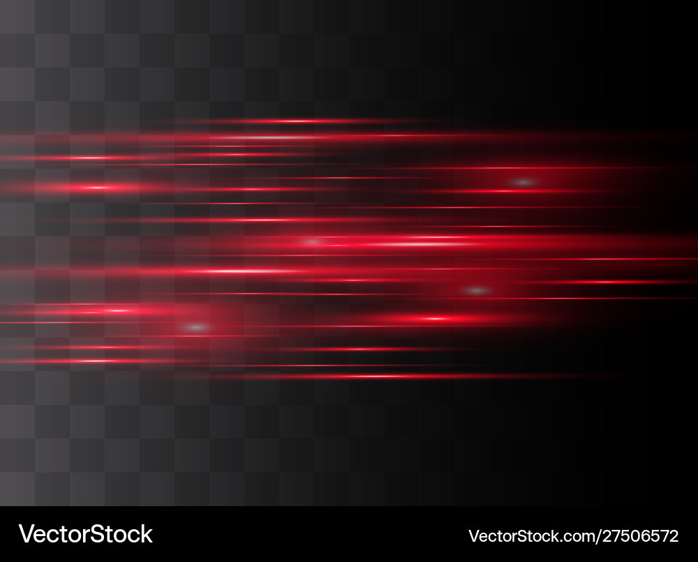 Red horizontal glare Royalty Free Vector Image
