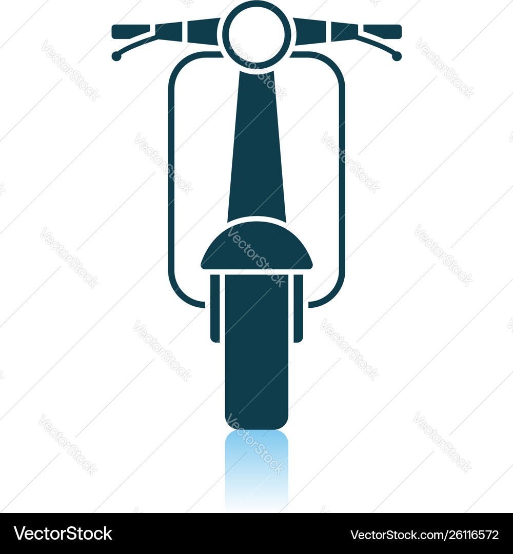 Scooter icon front view Royalty Free Vector Image