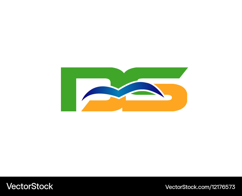 Ds company linked letter logo Royalty Free Vector Image
