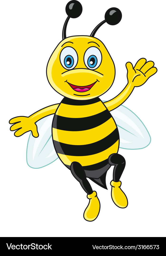 Funny bee Royalty Free Vector Image - VectorStock