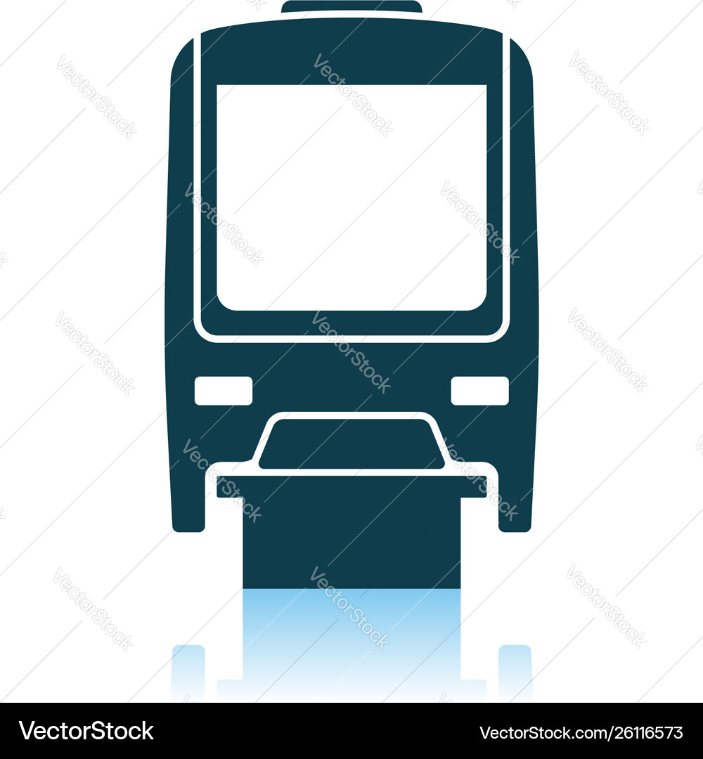 Monorail icon front view Royalty Free Vector Image
