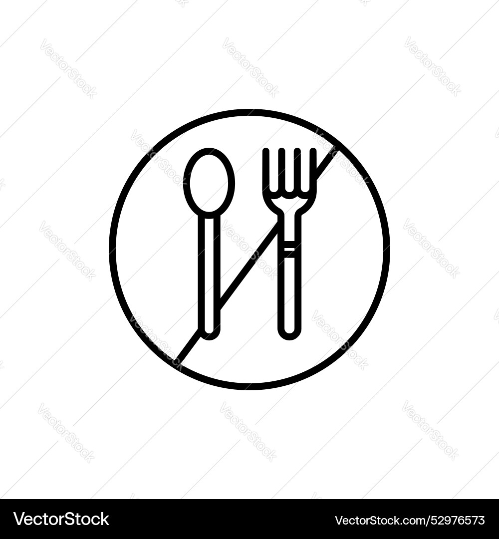 No food icon Royalty Free Vector Image - VectorStock