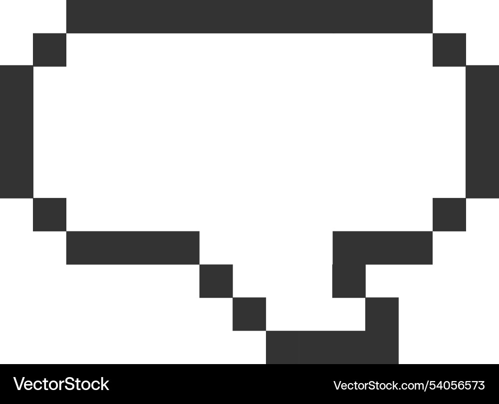 Pixel speech bubble Royalty Free Vector Image - VectorStock