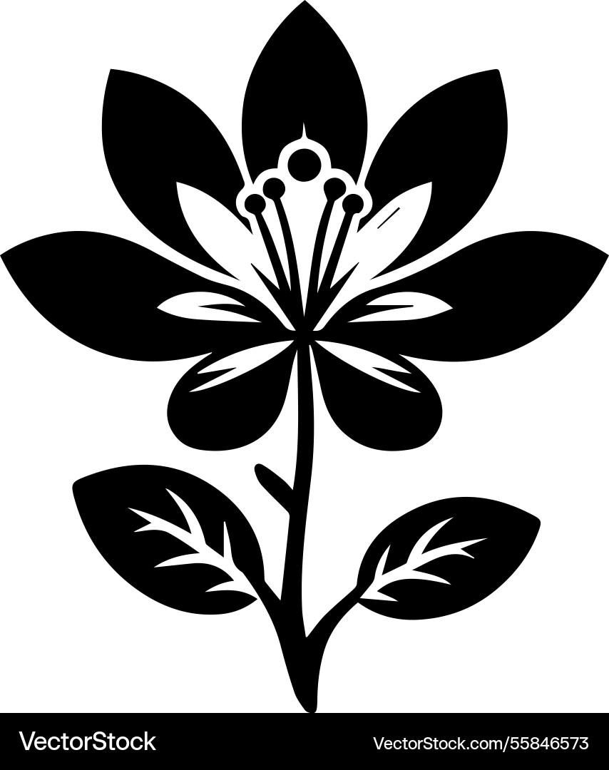 Simple icon of a flor de ceibo logo design Vector Image