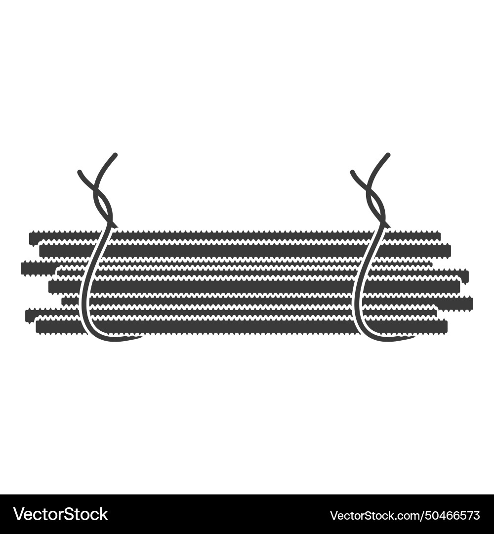Steel reinforcing rods glyph icon Royalty Free Vector Image