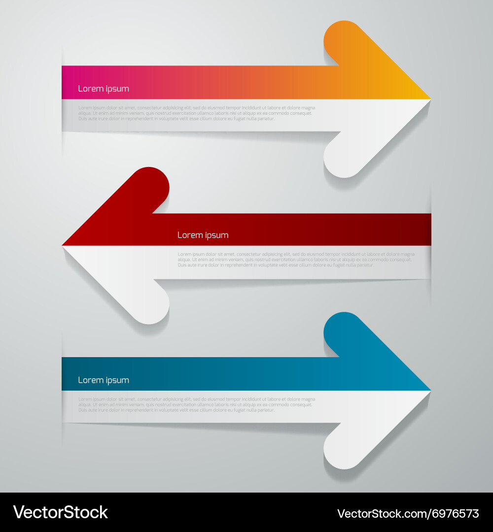 Three arrows infographics Royalty Free Vector Image