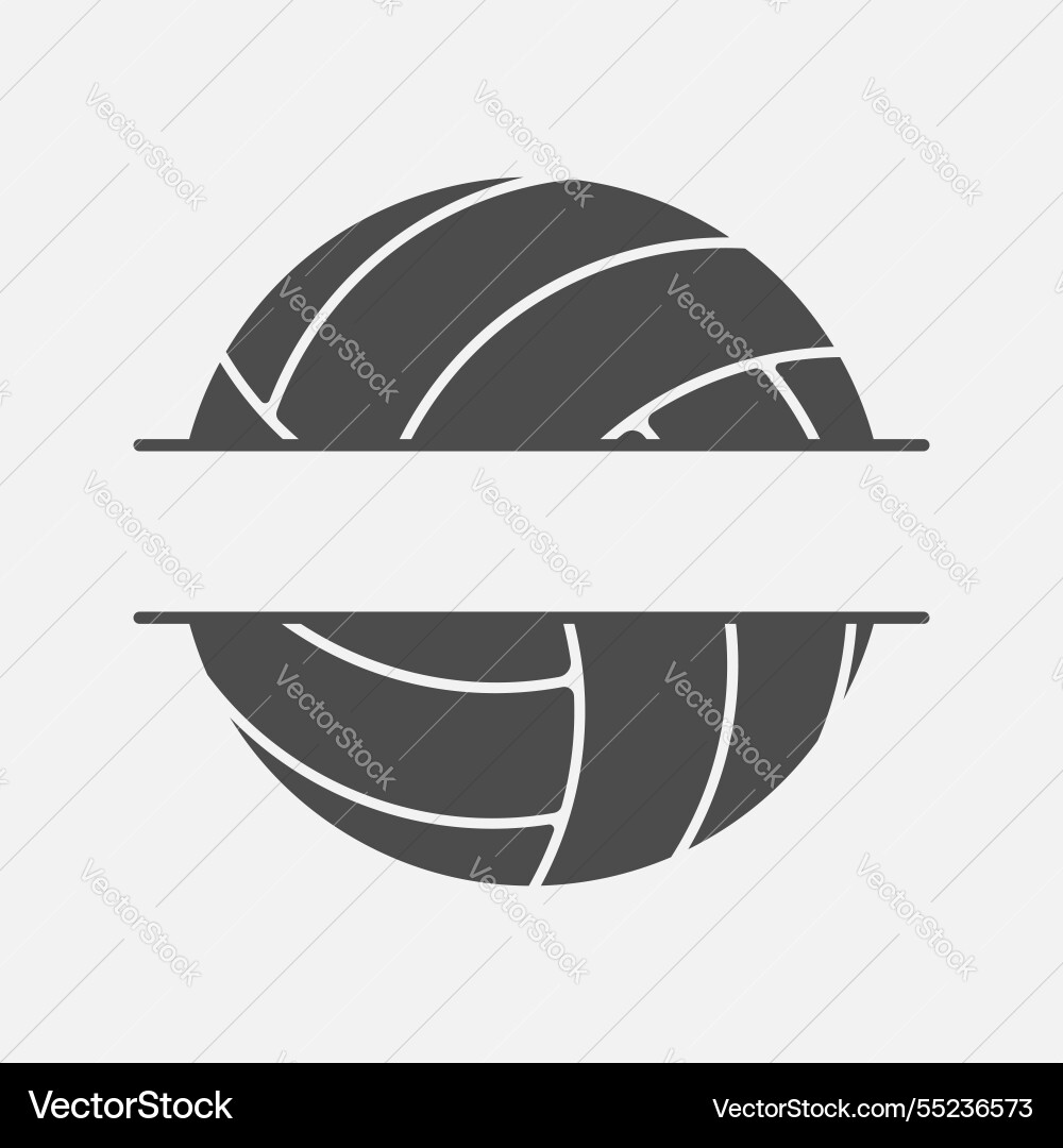 Volleyball topic frame template Royalty Free Vector Image