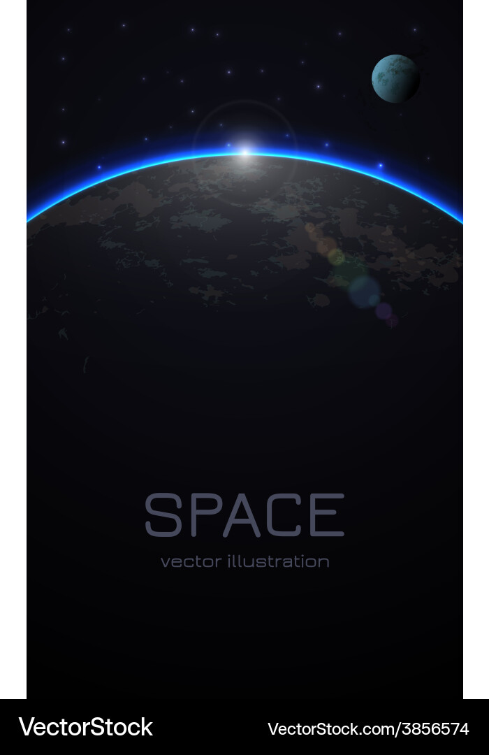 Abstract realistic space sunset background Vector Image