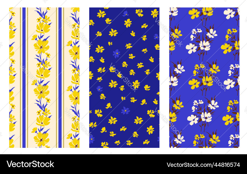 Design of spring print with flowers for textile Vector Image