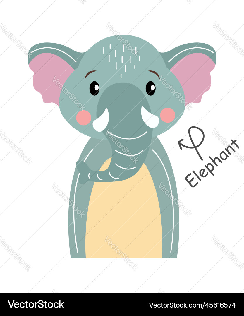 Elephant cartoon character Royalty Free Vector Image
