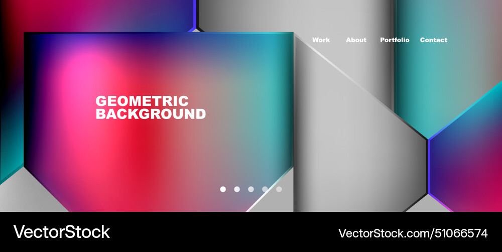 Geometric background with gradient of colors Vector Image