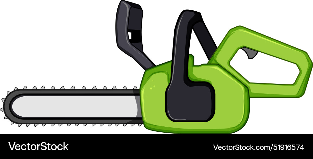 Power chainsaw cartoon Royalty Free Vector Image