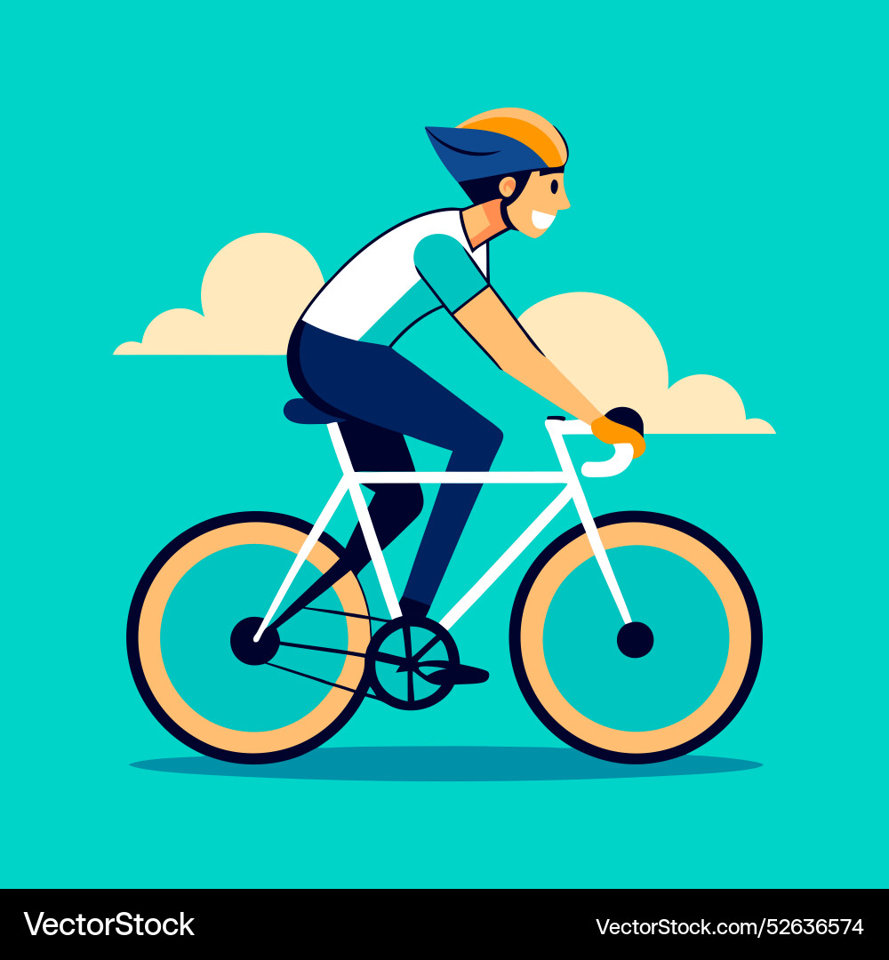 Riding a bicycle Royalty Free Vector Image - VectorStock