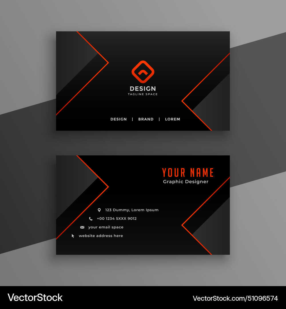 Stylish corporate visiting card template a office Vector Image