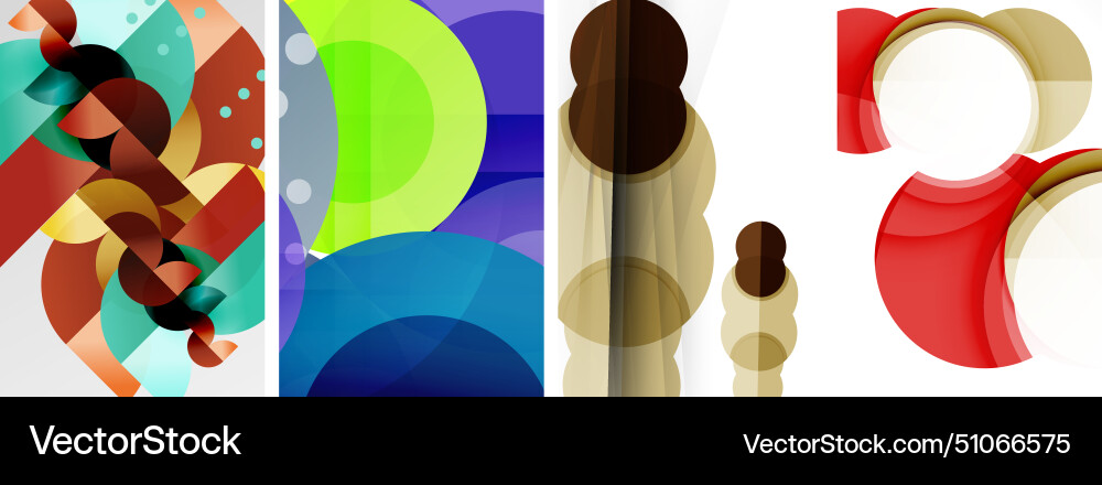 A vibrant collage featuring colorful images Vector Image