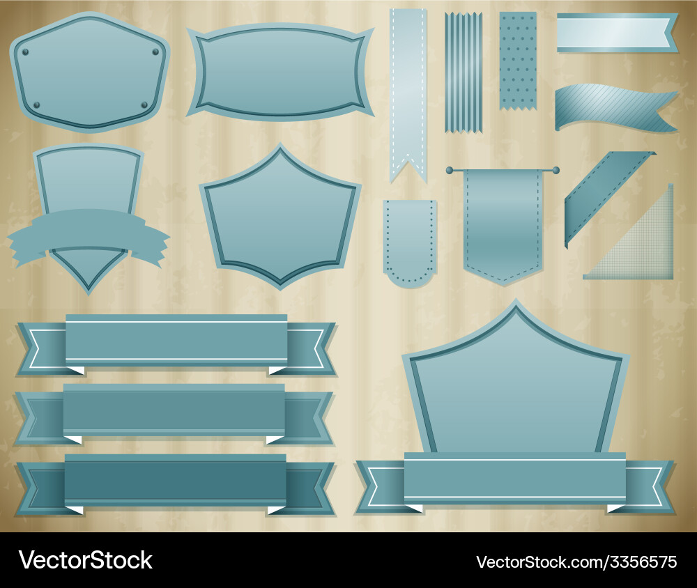 Blue labels Royalty Free Vector Image - VectorStock