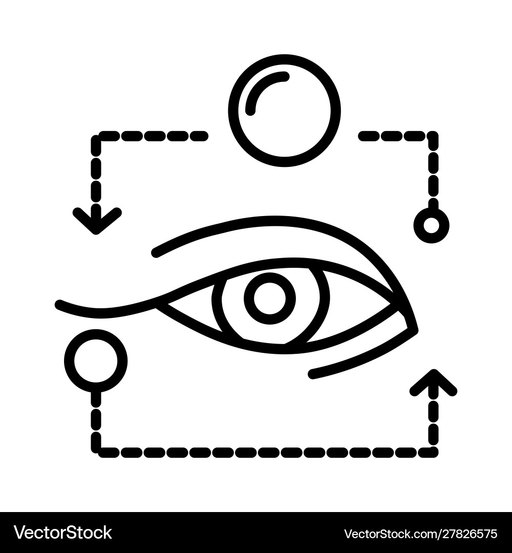 Eye isolated line icon ophthalmology and eyesight Vector Image