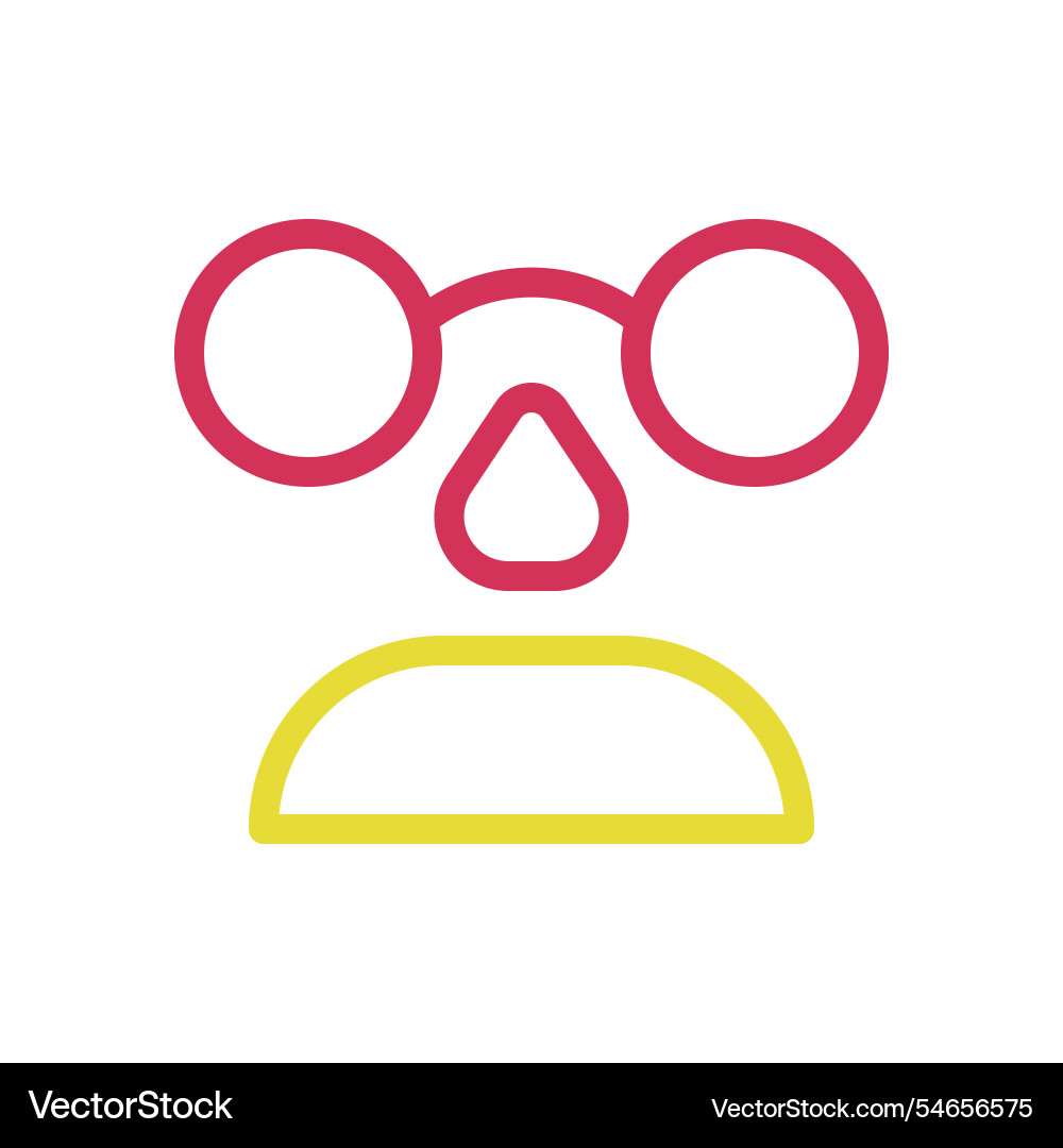 Funny face icon with glasses and nose concept Vector Image