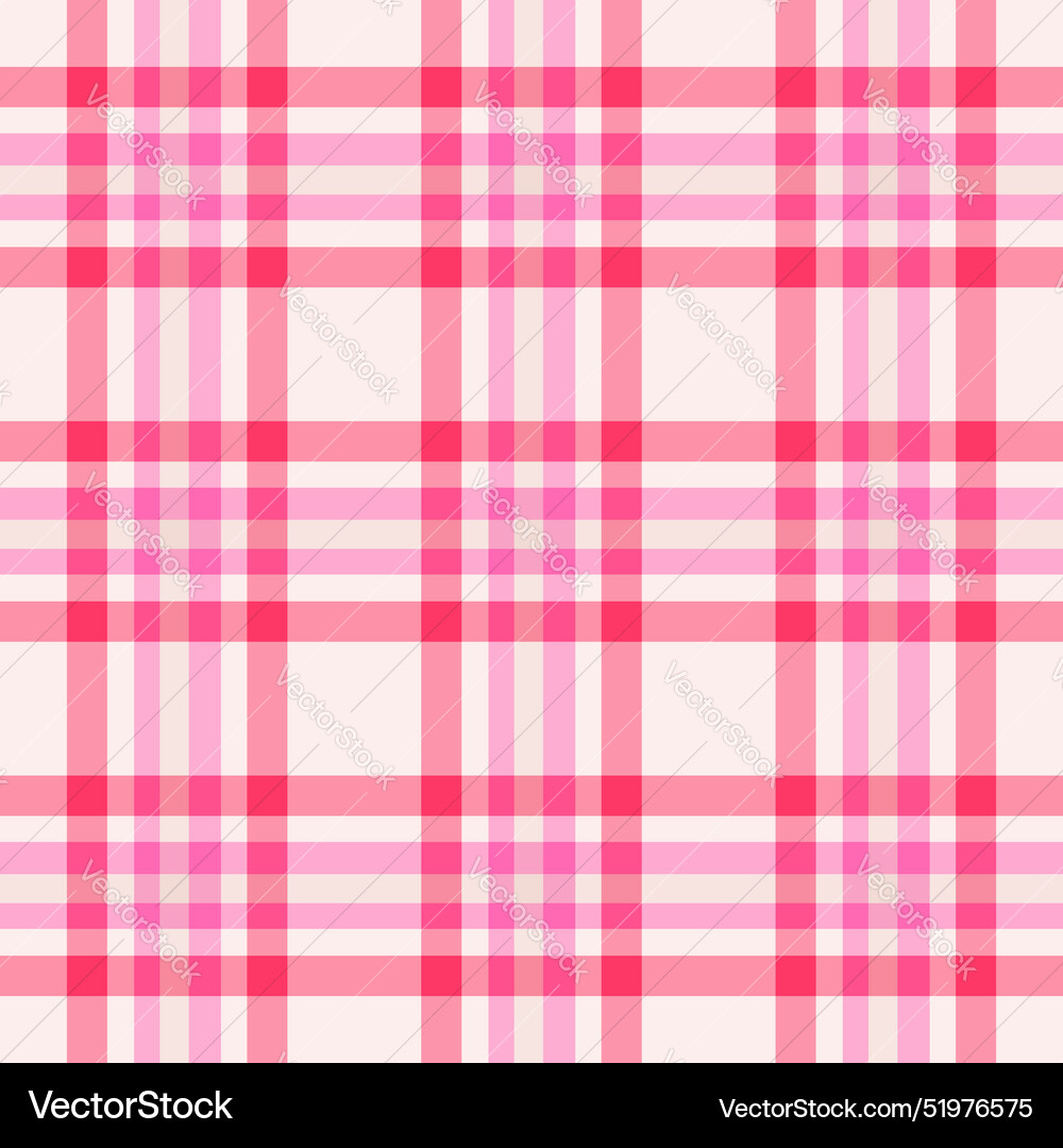 Hot pink and red plaid gingham seamless pattern Vector Image