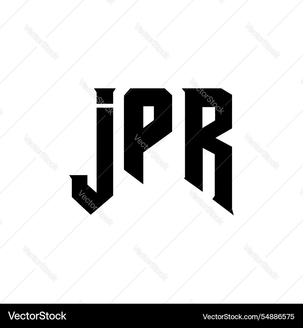 Jpr letter logo design for technology company Vector Image