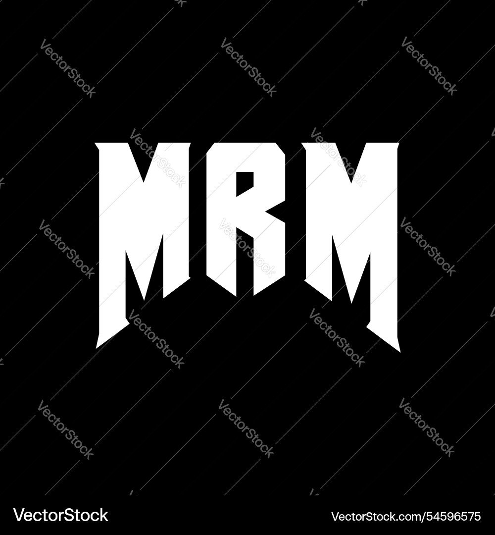 Mrm letter logo design for technology company Vector Image
