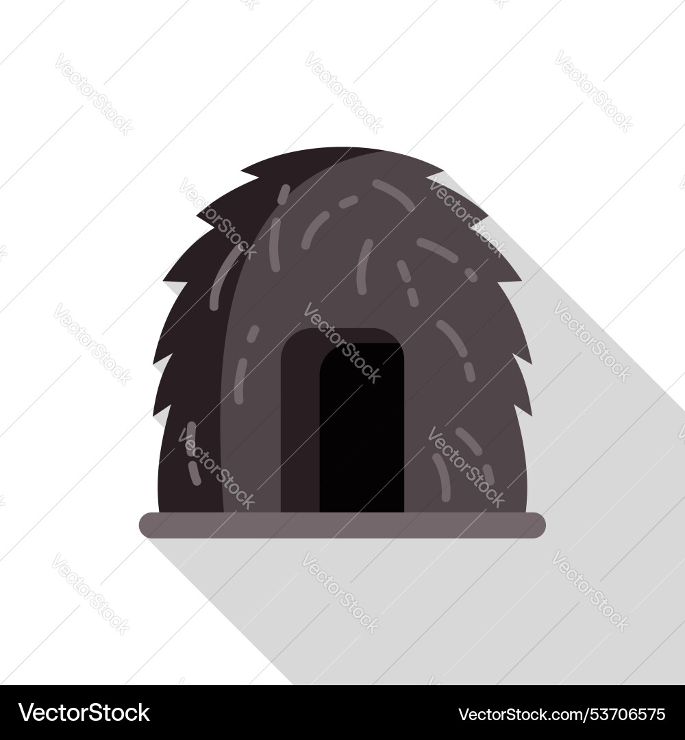 Primitive hut dwelling made from natural materials