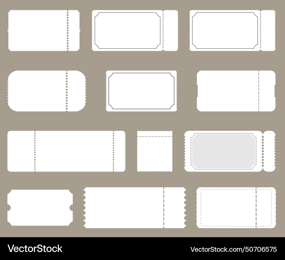 Set of ticket templates Royalty Free Vector Image